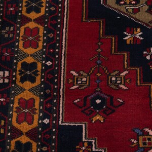 3x7 Vintage Rug, Navy Red Turkish Rug, Anatolian Rug, Bedroom Rug ...