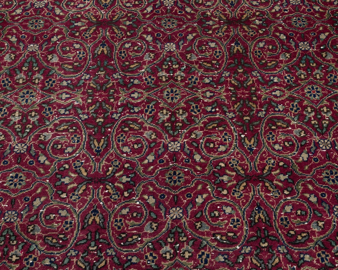 4x6 Vintage Rug, Red Turkish Rug, Anatolian Rug, Bedroom Rug, Entryway ...