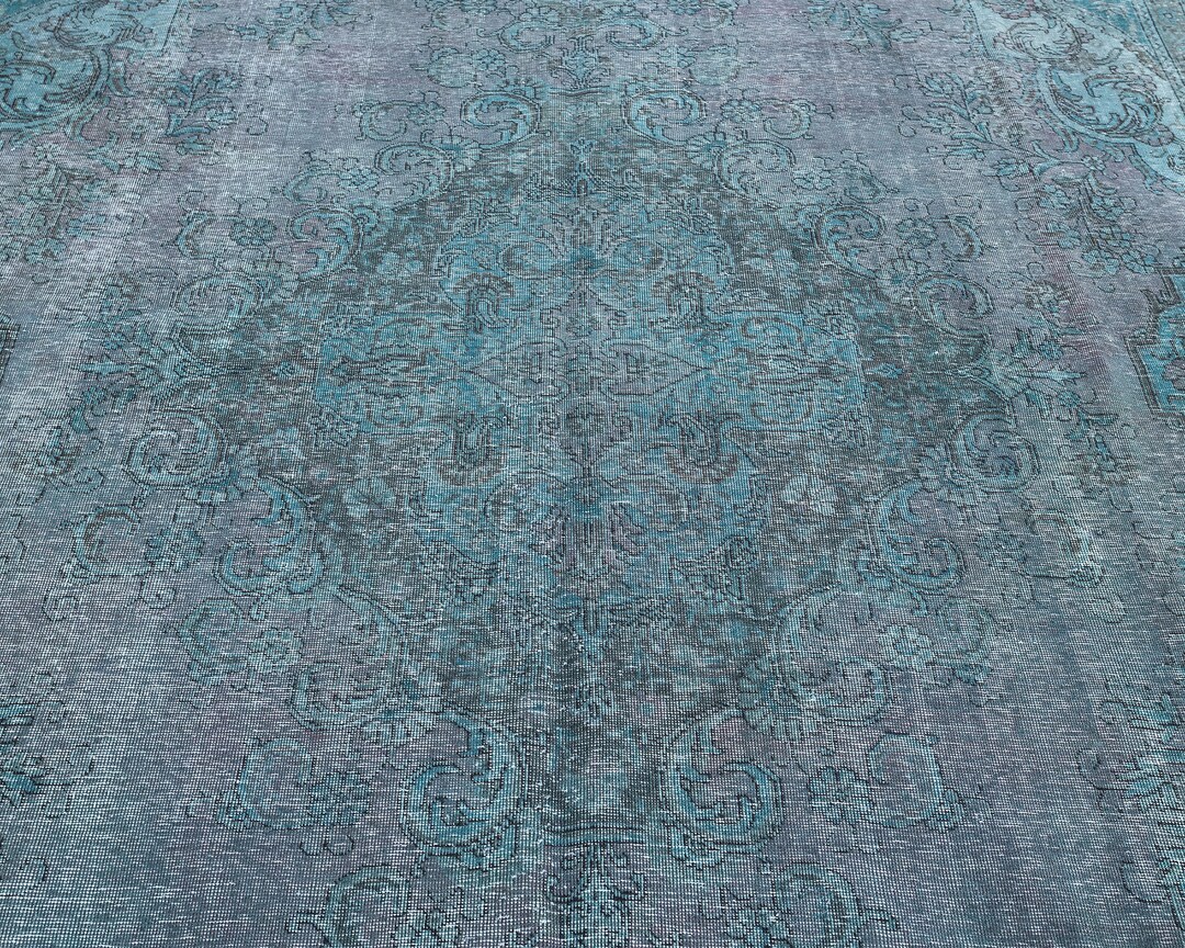 10x15 Vintage Rug , Blue Persian Rug , Antique Rug , Bedroom Rug ...