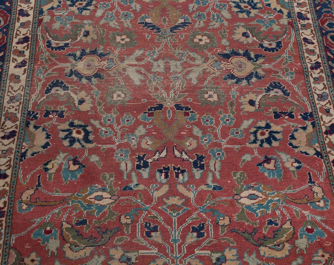 3x5 Vintage Rug, Red Turkish Rug, Anatolian Rug, Bedroom Rug, Entryway ...