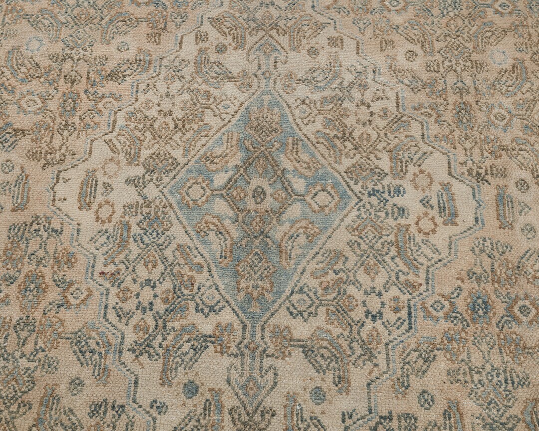 10x12 Vintage Rug , Pastel Rug , Antique Handmade Rug , Beige Turkish ...
