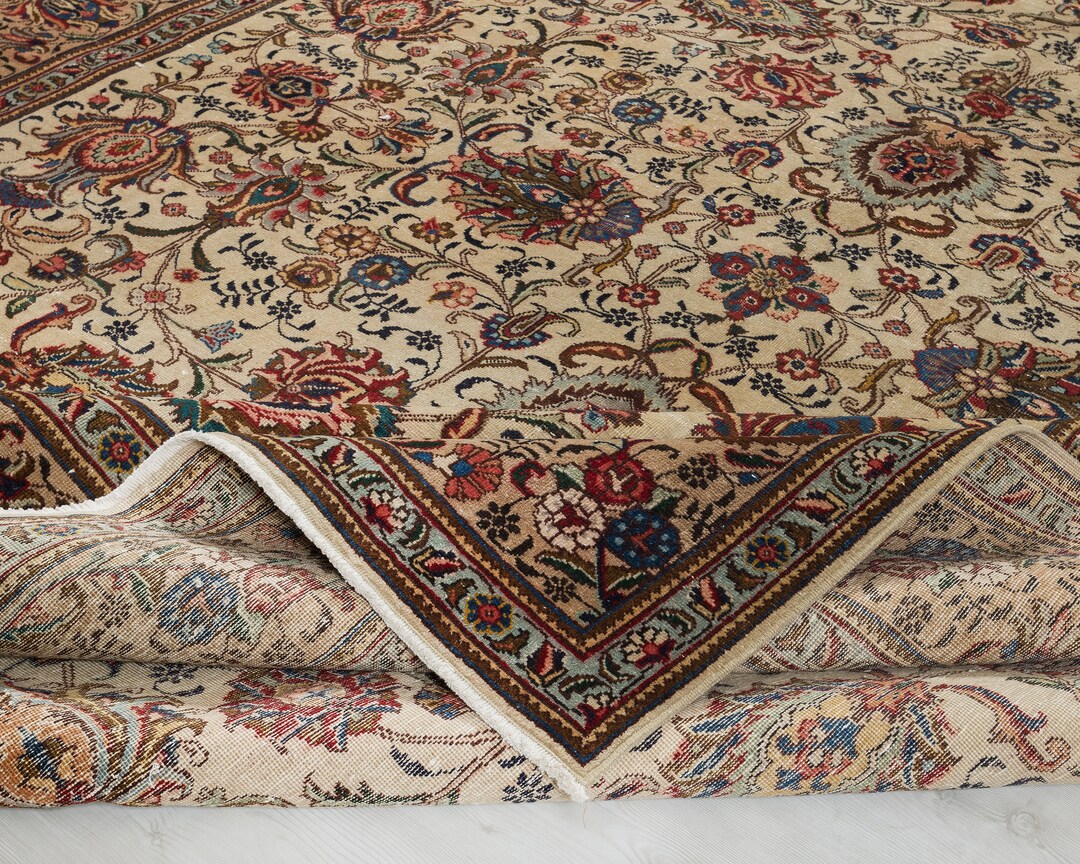 10x12 Vintage Persian Rug , Antique Handmade Rug , Bedroom Rug ...