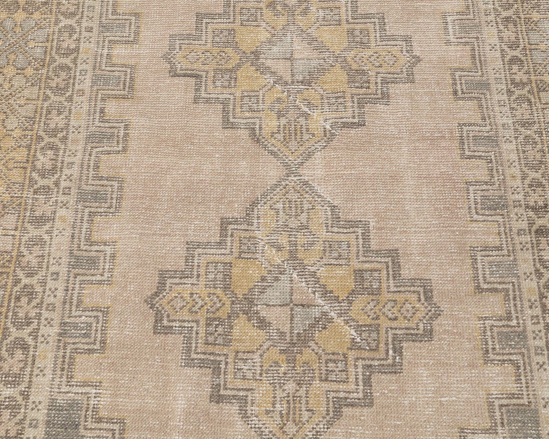 3x5 Vintage Rug, Beige Vintage Rug, 3x5 Oushak Rug, Small Rug, Living ...