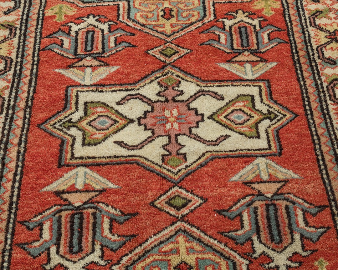 4x7 Vintage Rug, Red Turkish Rug, Anatolian Rug, Bedroom Rug, Entryway ...