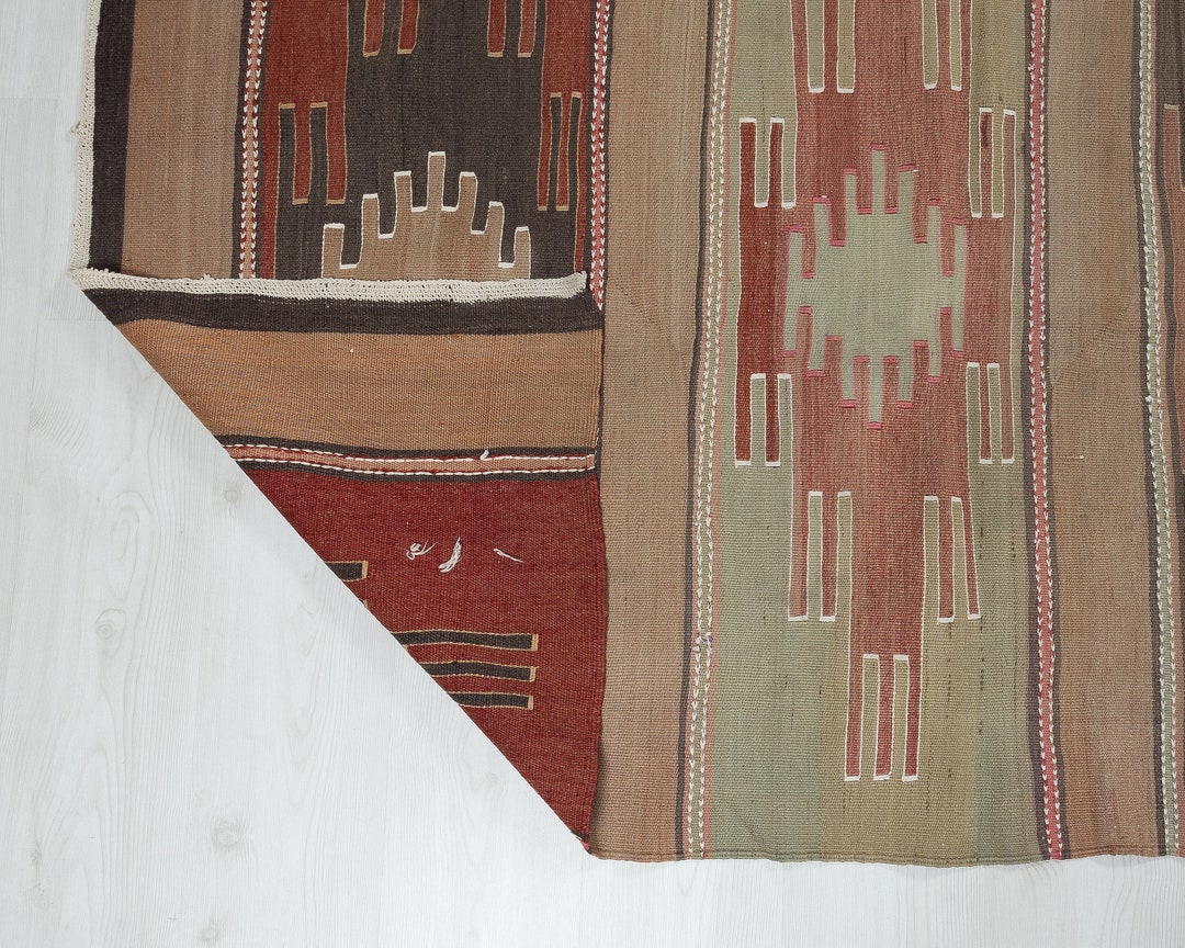 100x300 Vintage Teppich, Roter Kelim Teppich, Anatolischer Teppich ...