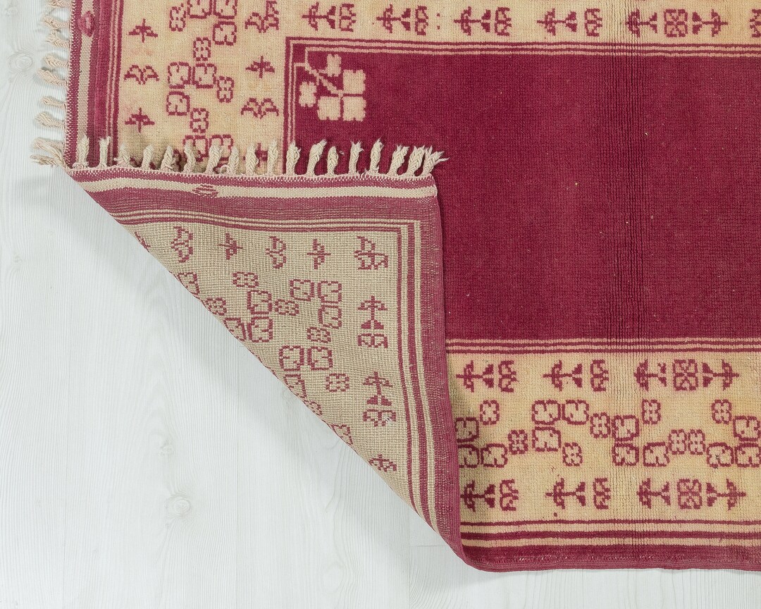 2x4 Vintage Rug, Beige Red Turkish Rug, 2x4 Oushak Rug, Ethnic Rug ...