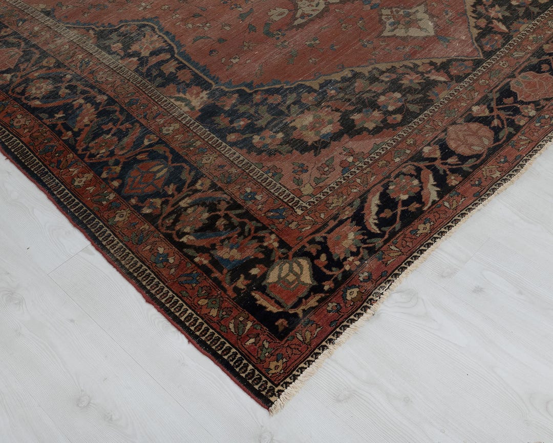 8x11 Vintage Rug , Persian Rug , Antique Handmade Rug , Oversized Rug ...