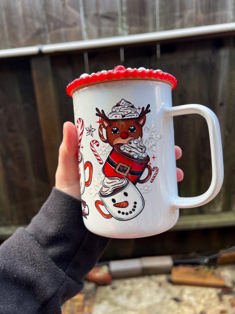 North Pole Brewing Company Christmas Tumbler, Bedazzled Lid - Etsy