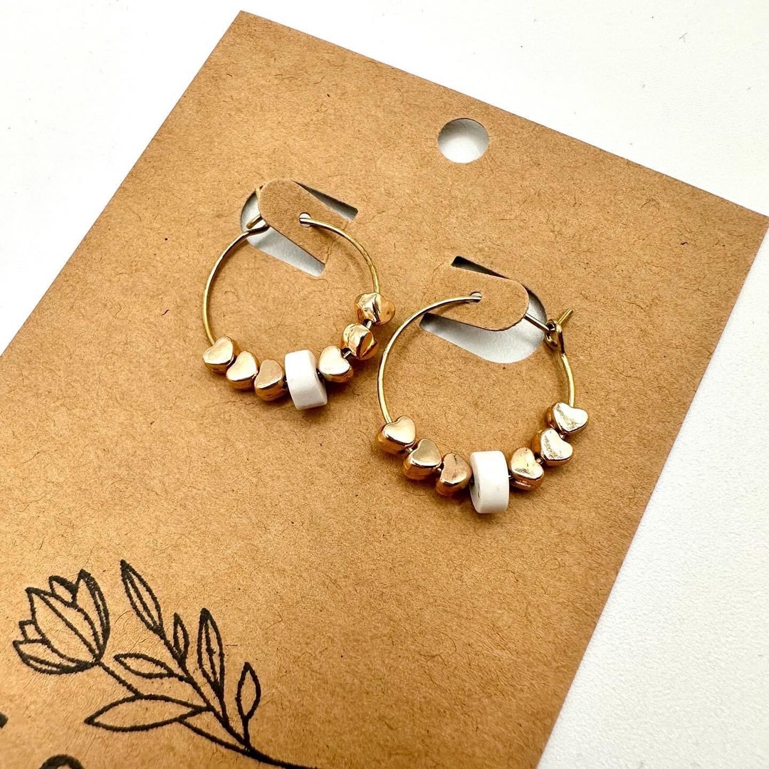 Minimal Hoops, Tiny Brass Hoops, Little Girl Earrings, Dainty Hoop ...
