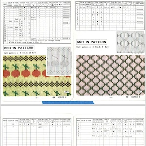 128 Patterns, Studio Manual Pattern Cards Set, Knitting Machine, Punch ...