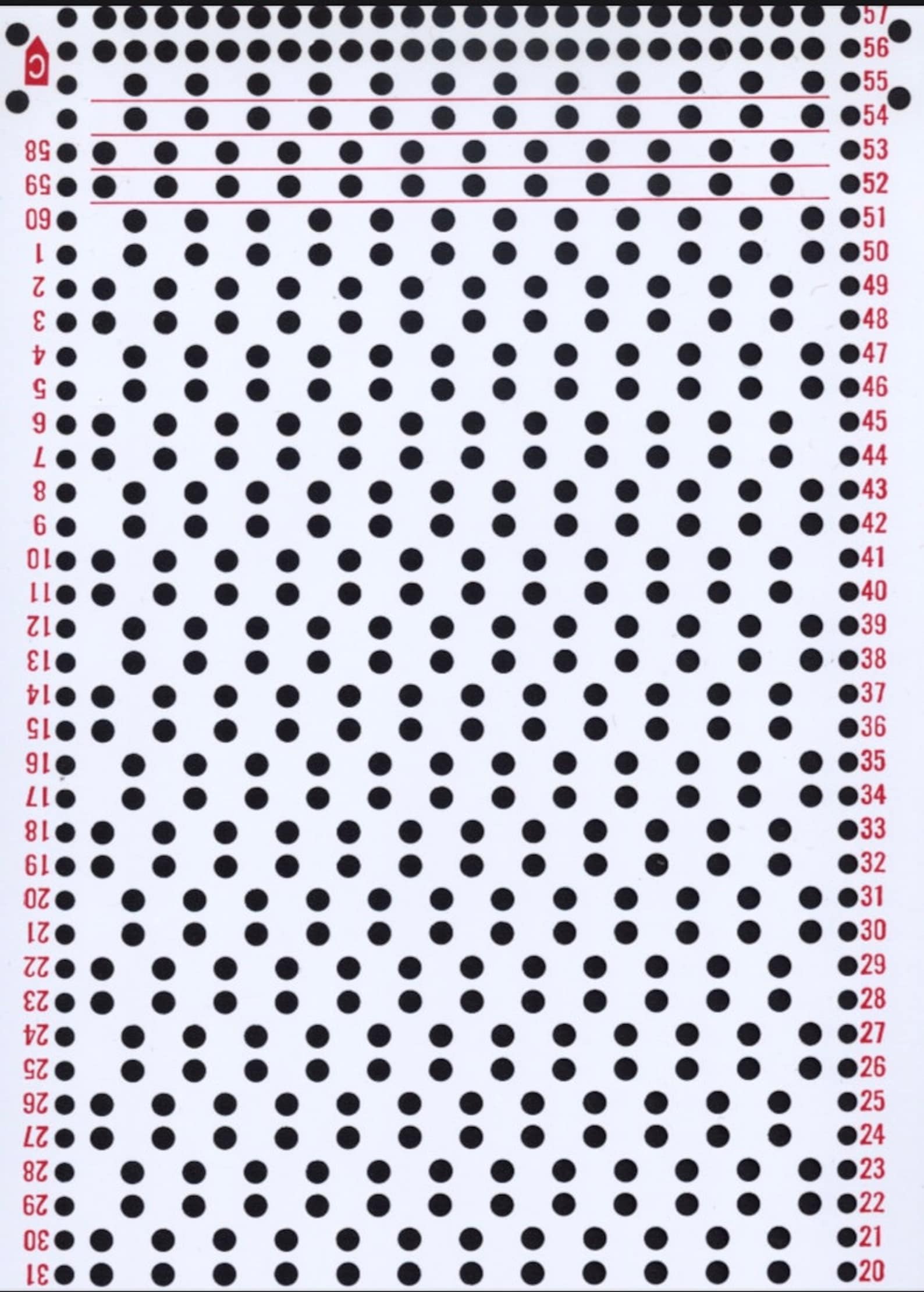 24 Stitch Punch Card Patterns, Knitting Machine Punch Cards, Machine ...