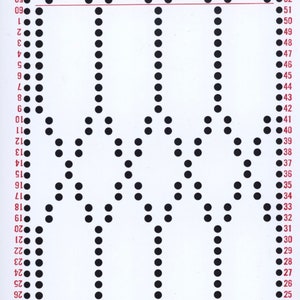 24 Stitch Punch Card Patterns, Knitting Machine Punch Cards, Machine ...