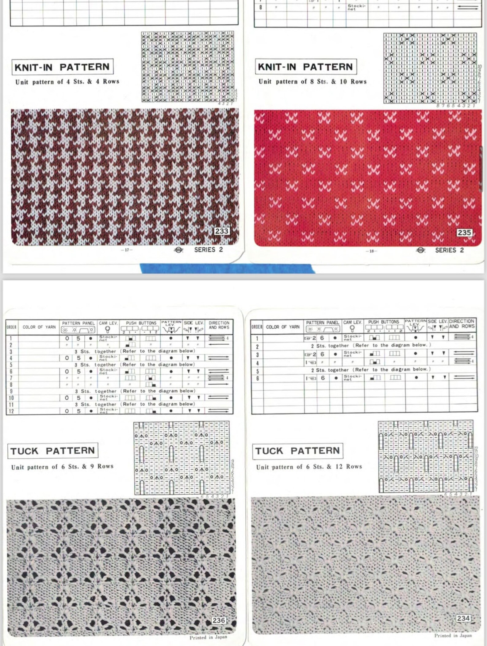 128 Patterns, Studio Manual Pattern Cards Set, Knitting Machine, Punch ...