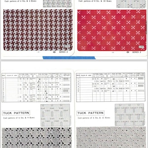128 Patterns, Studio Manual Pattern Cards Set, Knitting Machine, Punch ...