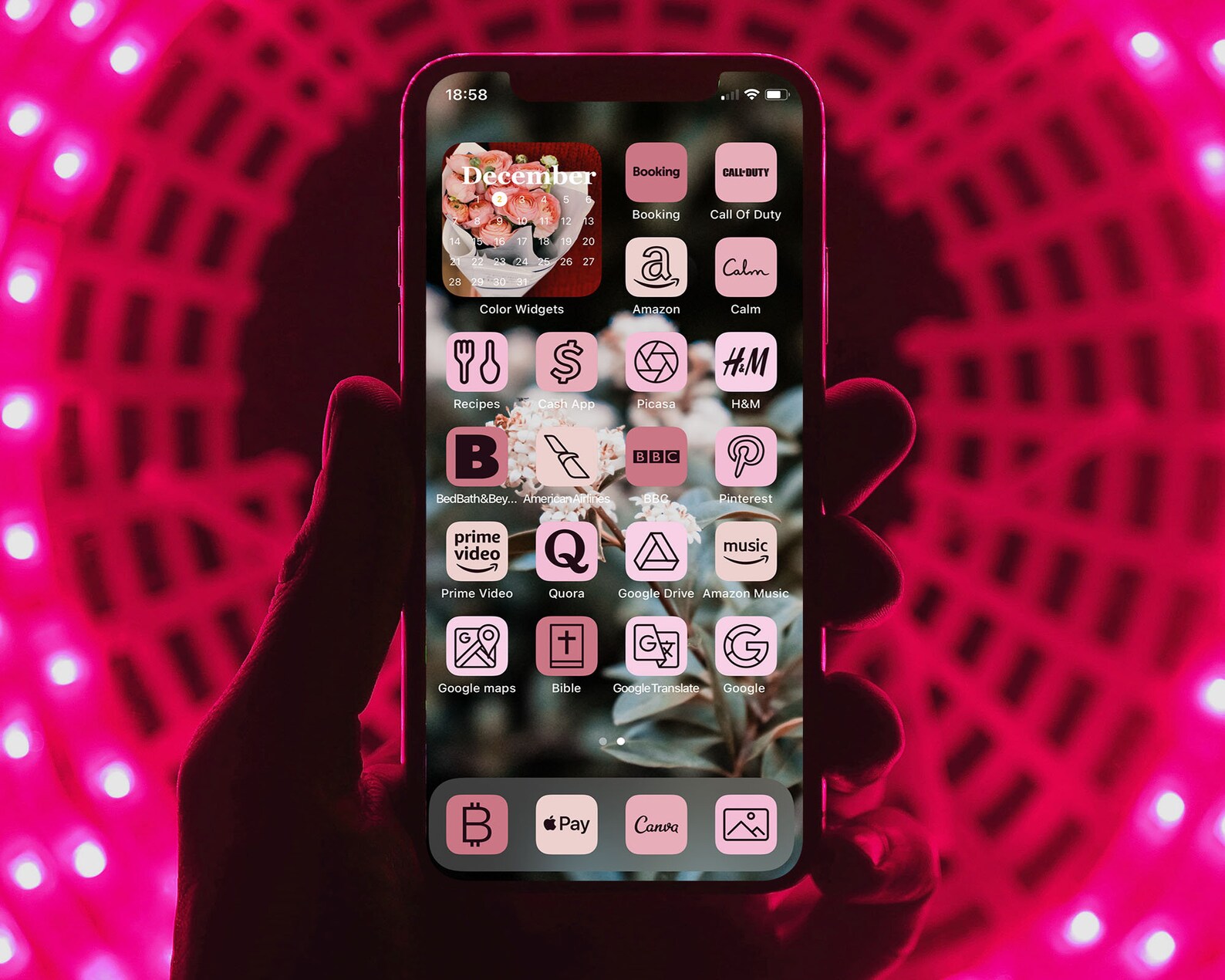 1000 Pastel Pink App Icons Girly Pink App Covers Pink Widget | Etsy