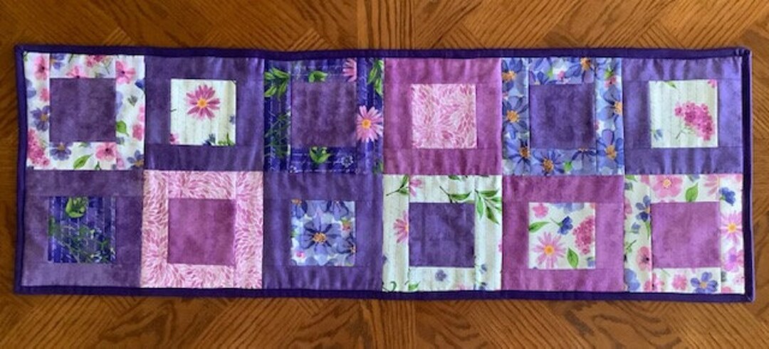 Pretty Floral Quilted Double-sided Table Runner - Etsy