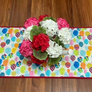 Happy Birthday Quilted Double-sided Table Runner - Etsy