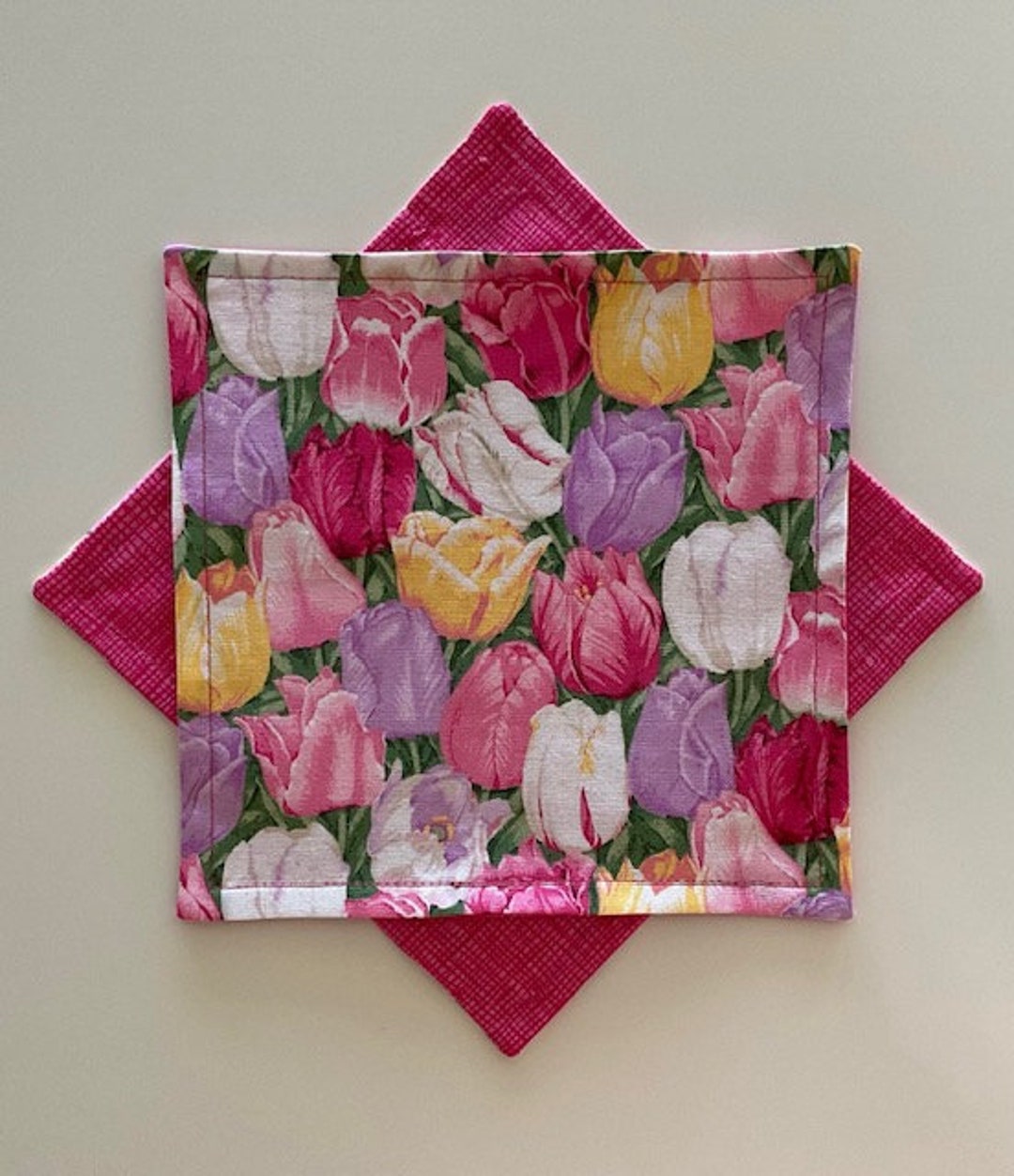 Colorful Tulips Double-sided Cloth Cocktail Napkins, Set of 8 - Etsy