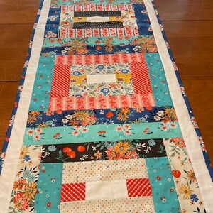 Summertime Scrappy Quilted Double-sided Table Runner - Etsy
