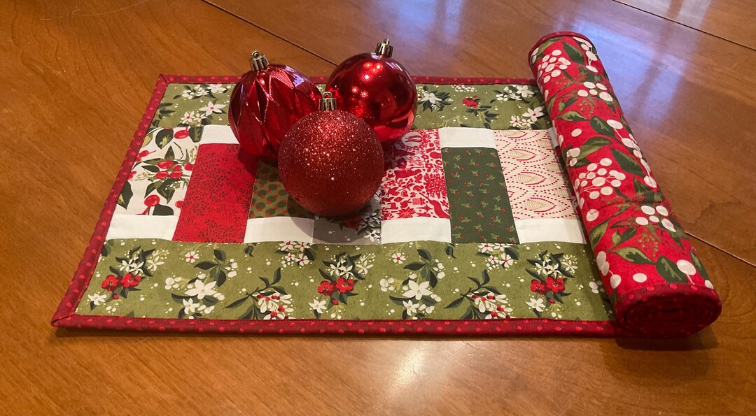 Christmas 2 Quilted Double-sided Table Runner - Etsy