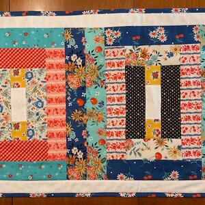 Summertime Scrappy Quilted Double-sided Table Runner - Etsy