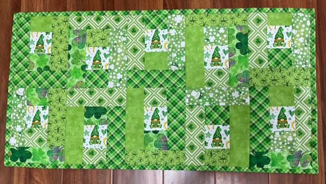 St. Patrick's Day Quilted Double-sided Table Runner - Etsy