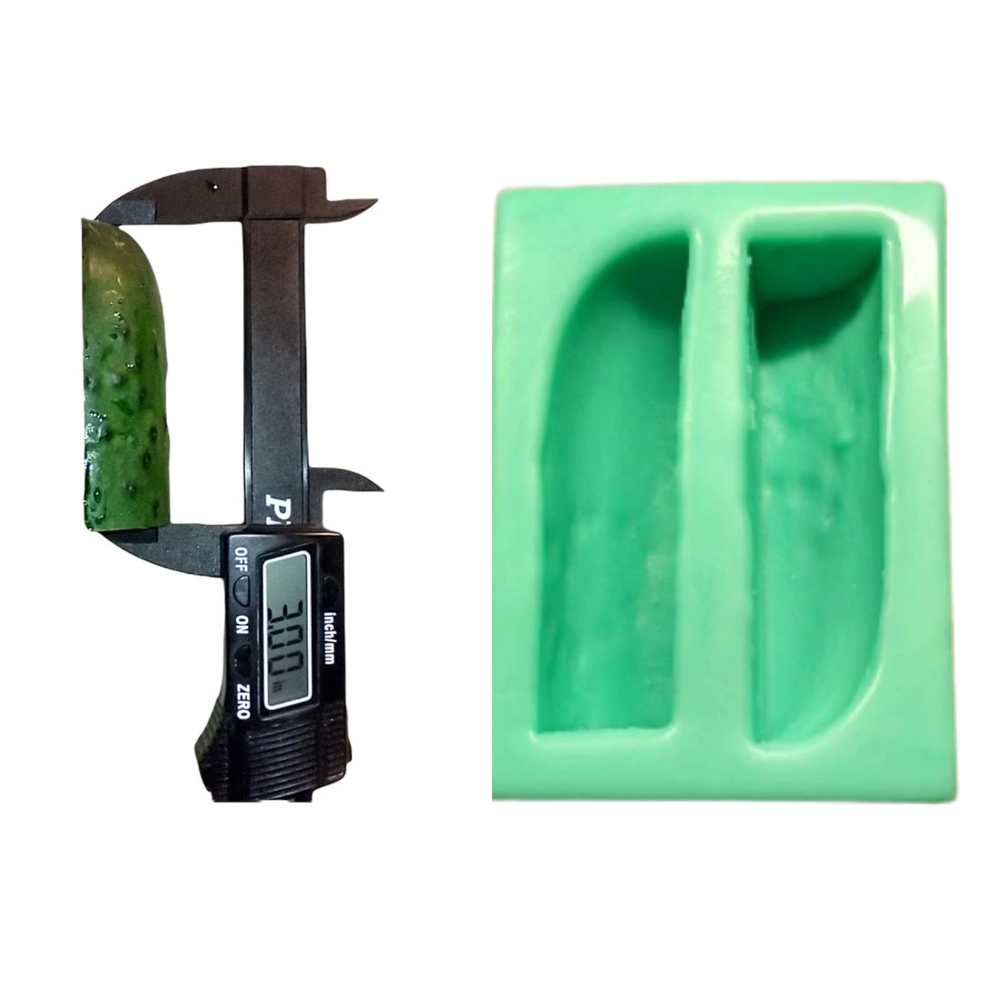 2pc Cucumber Wedge Silicone Mold. Embeds for Wax Soap Polymer Clay ...