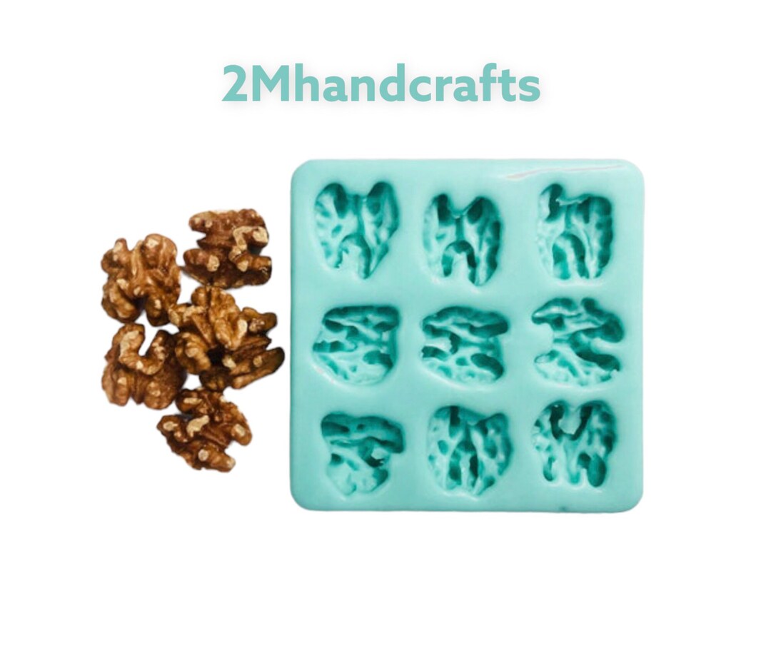 9pc Walnuts Shape Silicone Mold | Realistic Food Shape for Soap Embeds ...