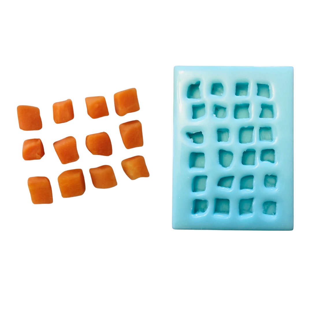 Cooked Diced Carrot Shape Silicone Mold| Vegetable Shape Silicone Mold ...