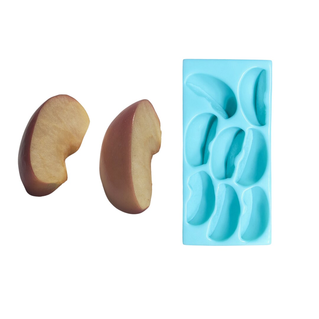Realistic Apple Slice Silicone Mold | Wax, Soap, Resin Casting (8 ...