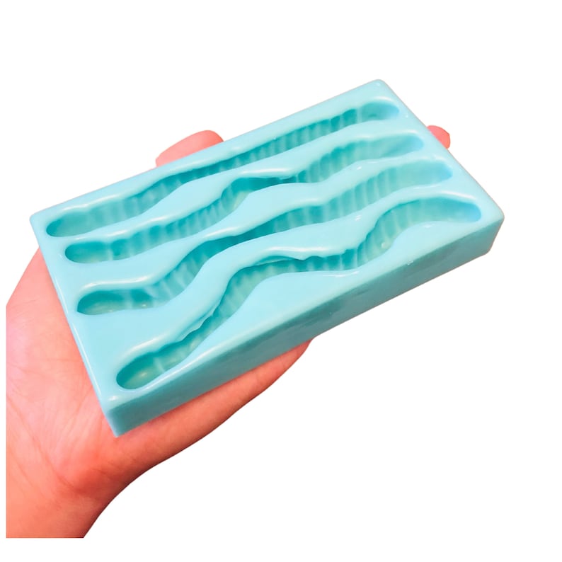 4pc Jelly Gummy Worms Shape Silicone Mold| Candy Shaped Silicone Mold ...