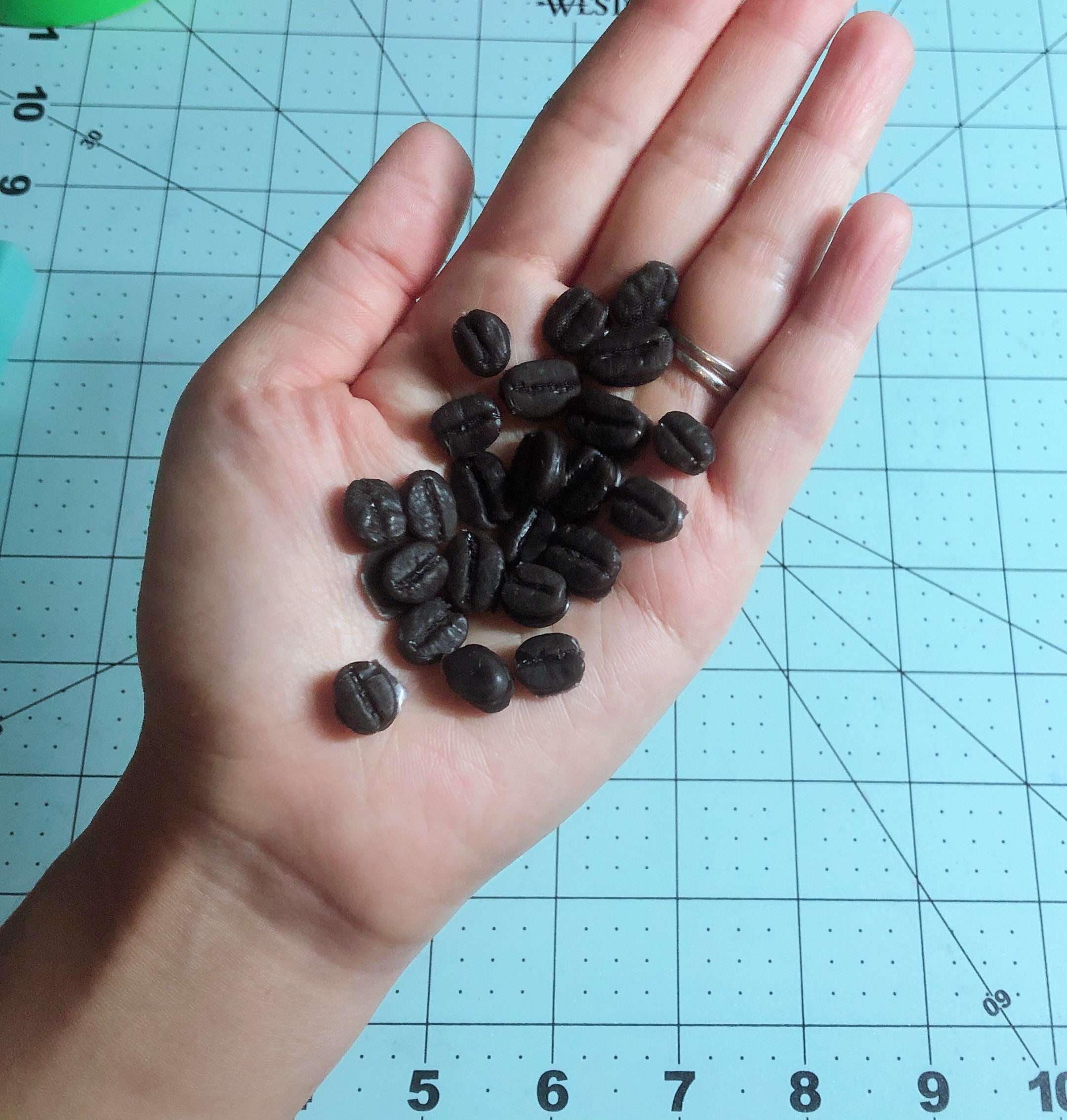 25 Pc Small Coffee Bean Shape Silicone Mold. Realistic Coffee - Etsy