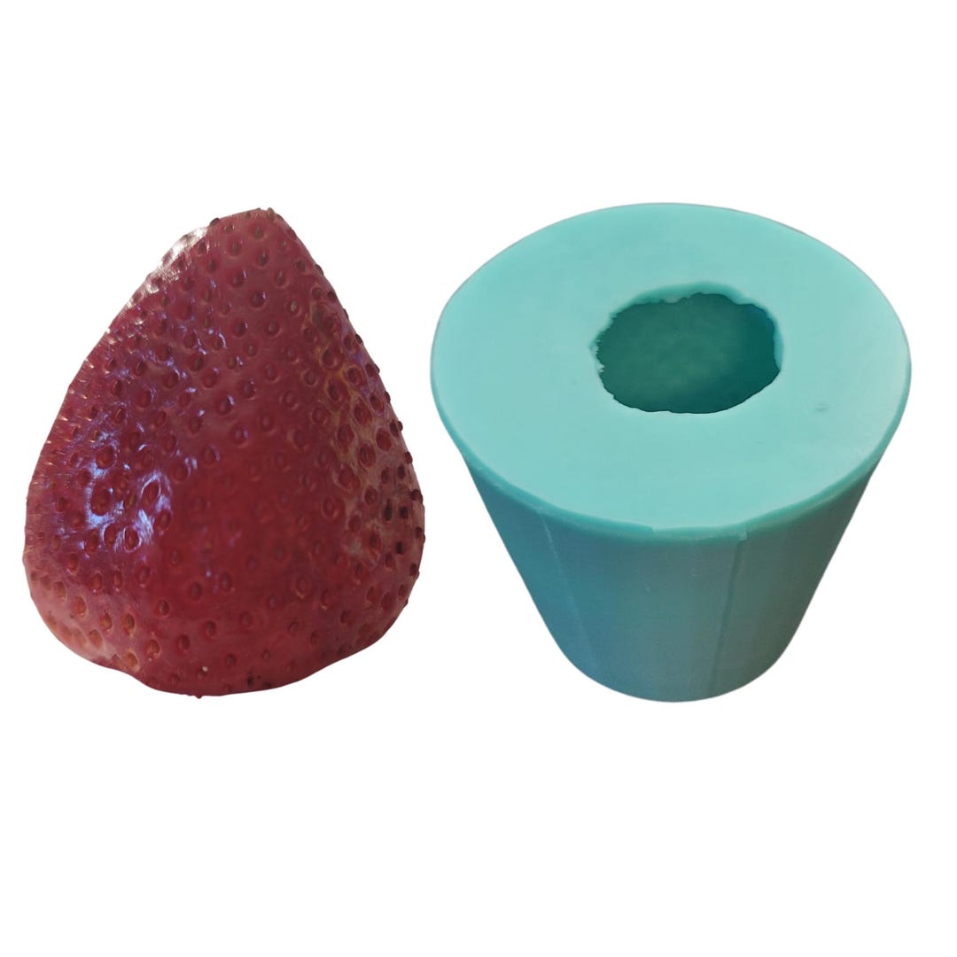 Realistic Large 3D Strawberry Food Shape Silicone Mold| Mold for Soap ...