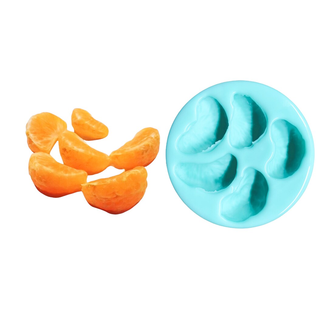 5pc Mandarin Citrus Silicone Mold. Tangerine Orange Silicone Mold ...