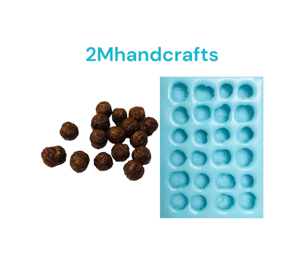24pc Chocolate Coco Puffed Type Cereal Silicone Mold. for Resin| Wax ...
