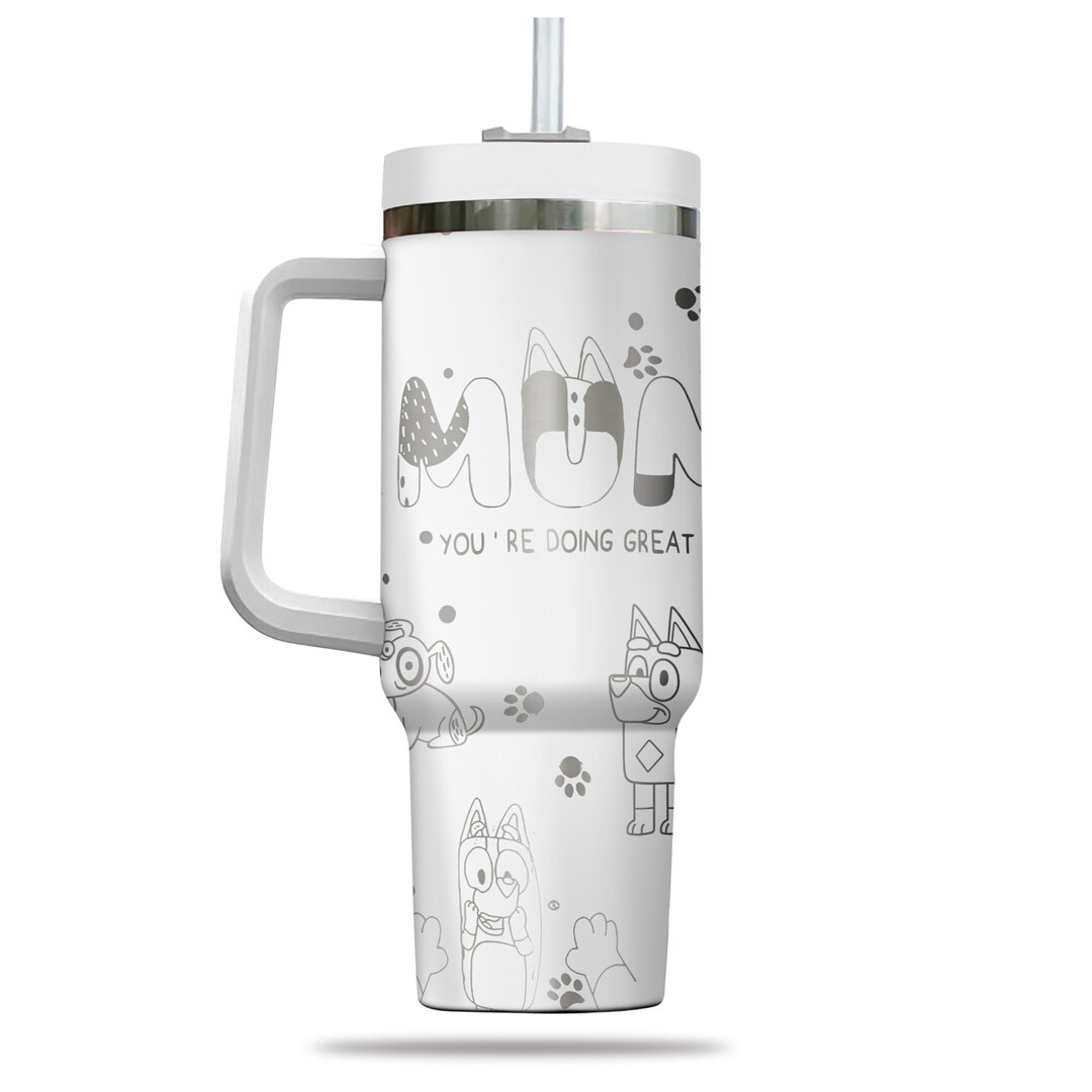 The Bluey 40oz Stanley Tumbler Bluey Family 40oz Stanley - Etsy