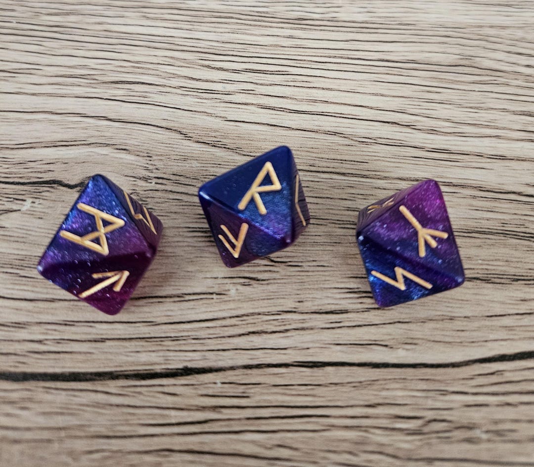 Rune Dice, Set of 3 - Divination Dice, Esoteric Store, Witch Pagan ...