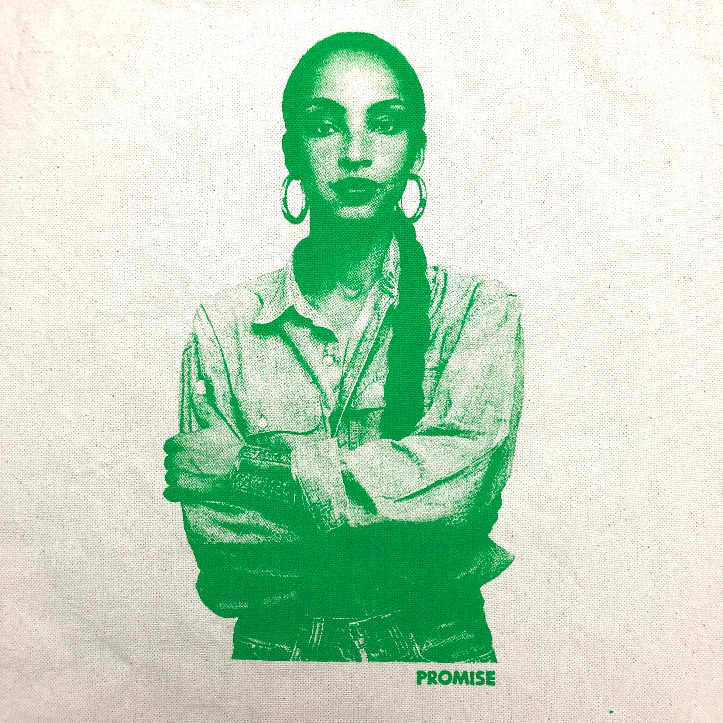 Reusable Sade Canvas Tote Hand Printed Grocery Market Record Yarn Bag ...