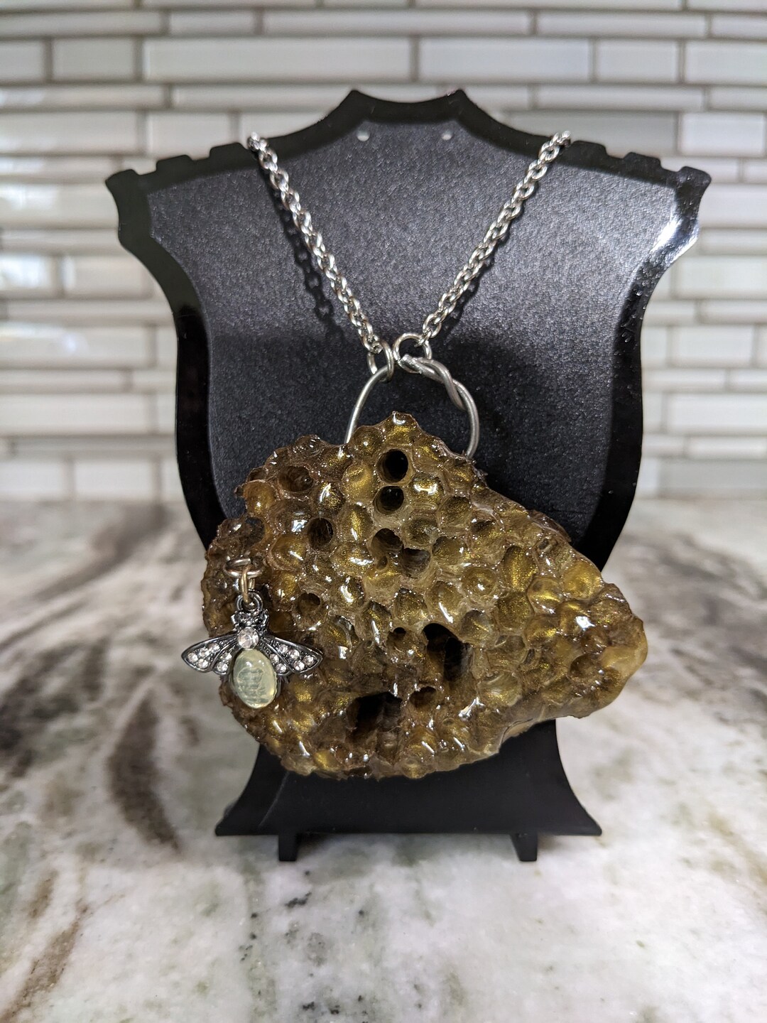 Honeycomb Real Wasp Nest Honey Drip Resin Handmade Necklace - Etsy