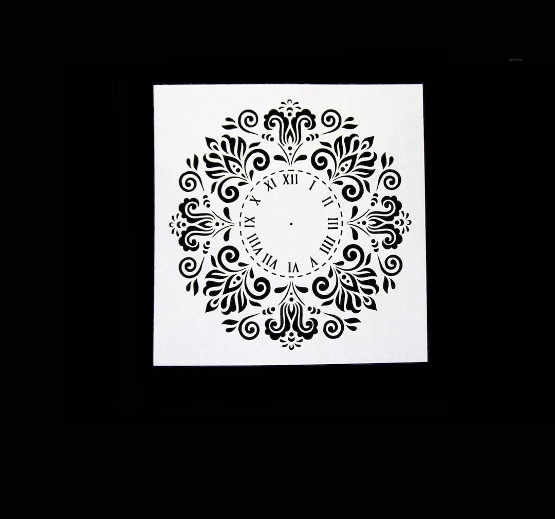 Stencil the Clock Dial Ornament DIY Painting Craft Projects - Etsy