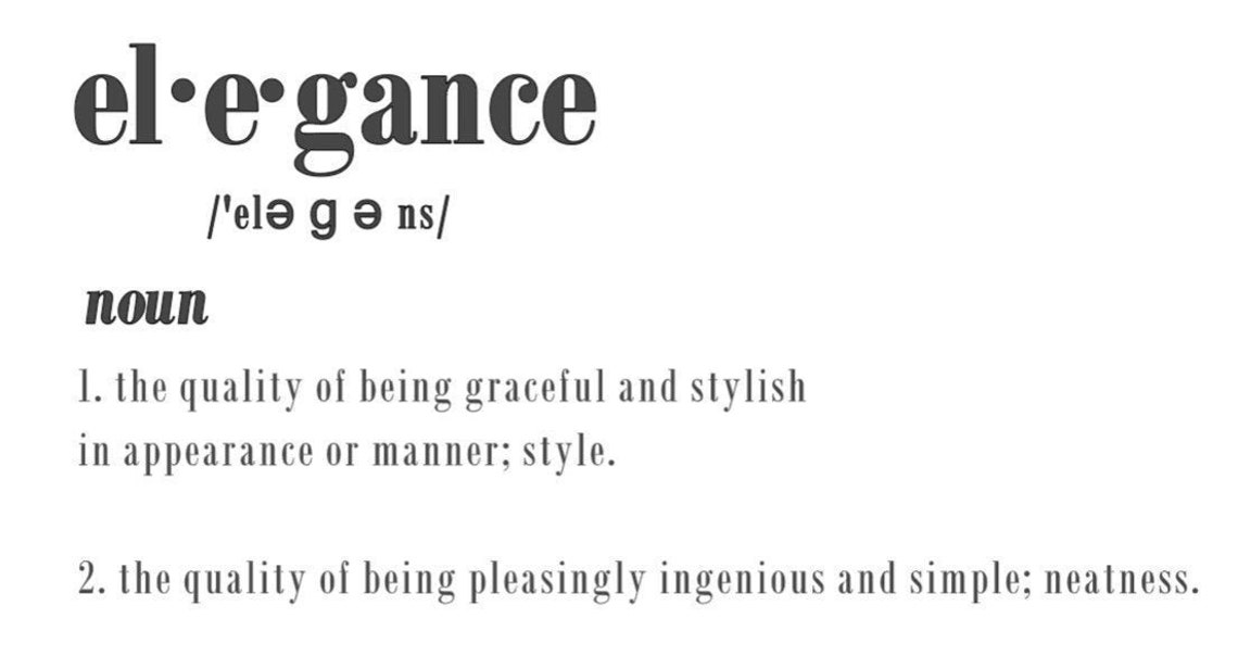 Elegance Definition SVG - Etsy