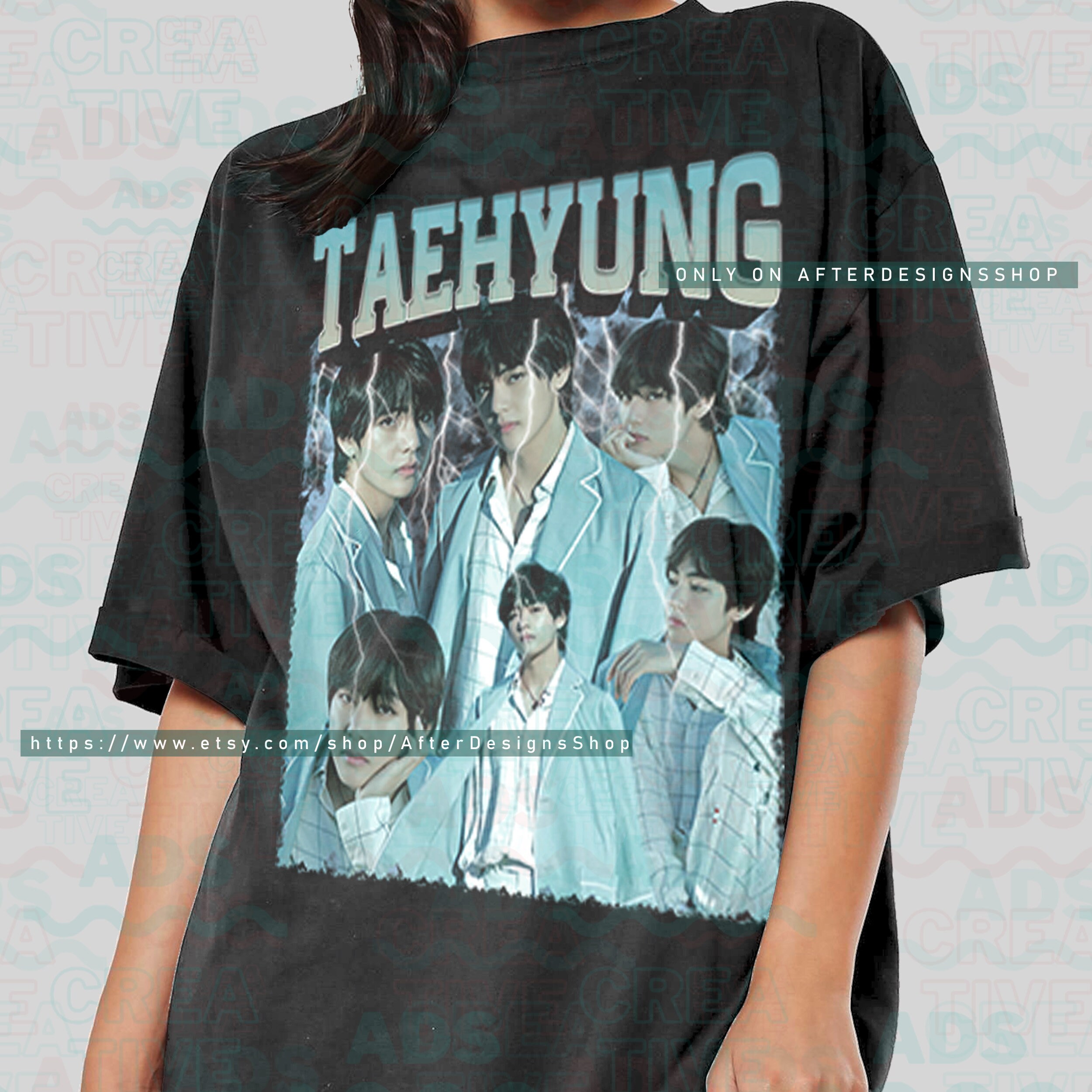 Taehyung shirt ADS258 vintage Korean tee kpok fans gift Kpop | Etsy