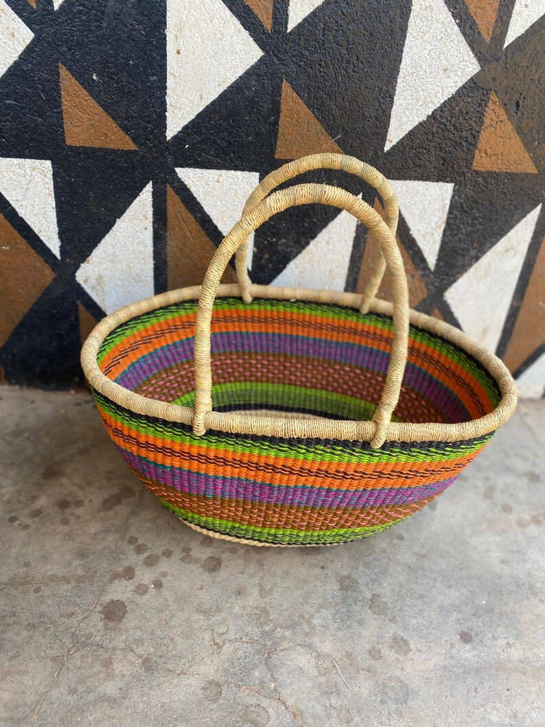 WHOLESALE!!! V Shape Hand Weaved Bolga Basket/ 3 Pieces of V Shaped ...