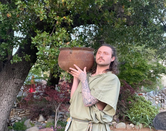 Green Linen Greek/roman Tunic - Etsy