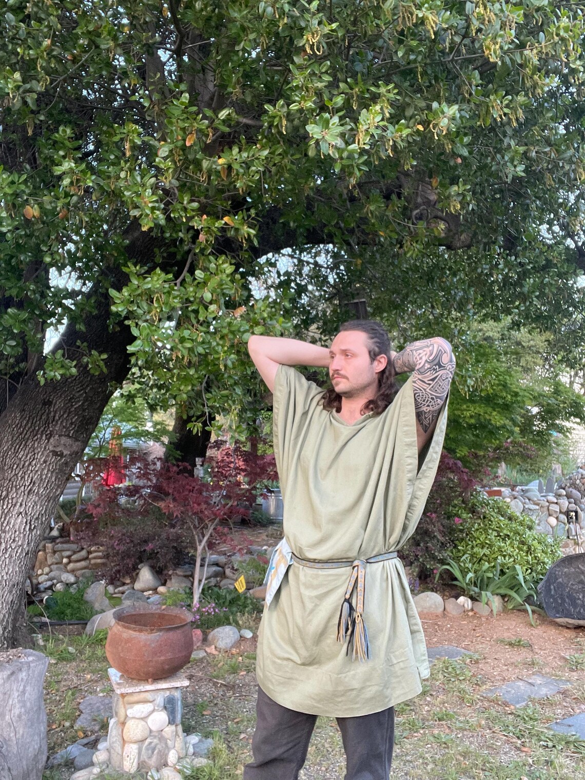 Green Linen Greek/roman Tunic - Etsy