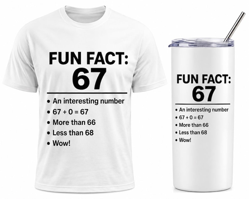 67th Birthday Shirt PNG, Fun Fact 67 Sublimation Design (digital ...