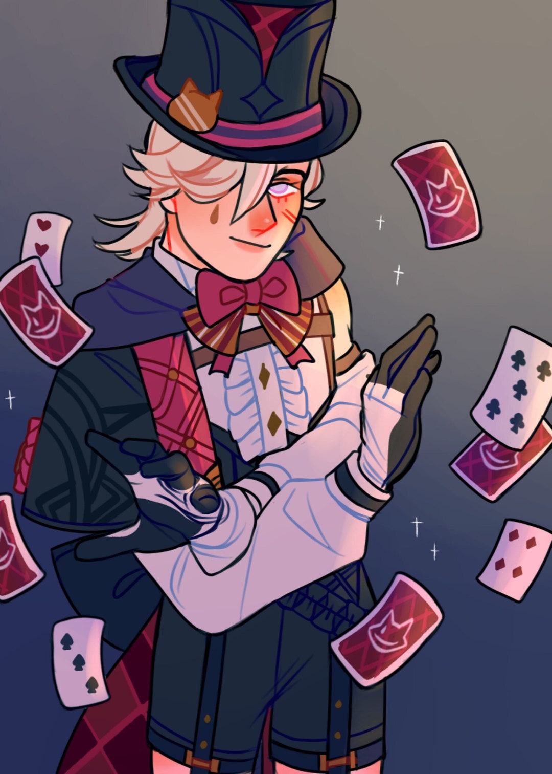 Genshin Impact Lyney Print - Etsy