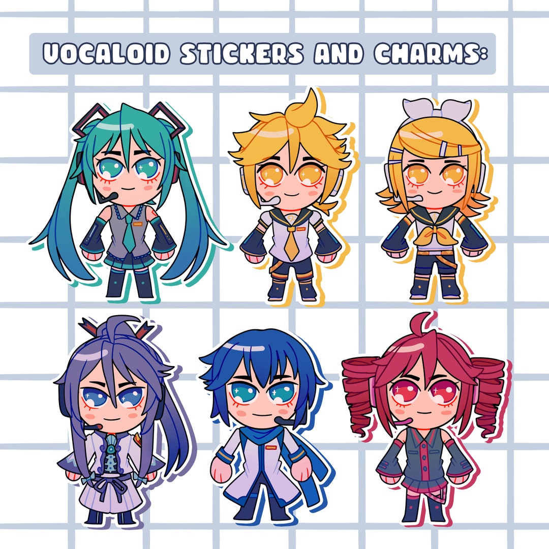 PREORDER Vocaloid 2.5" Stickers & Charms - Etsy