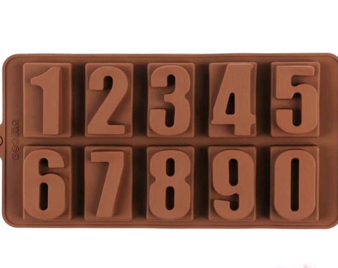Number Mold Silicone 1 2 3 4 5 6 7 8 9 0 10 Cavity Candy - Etsy