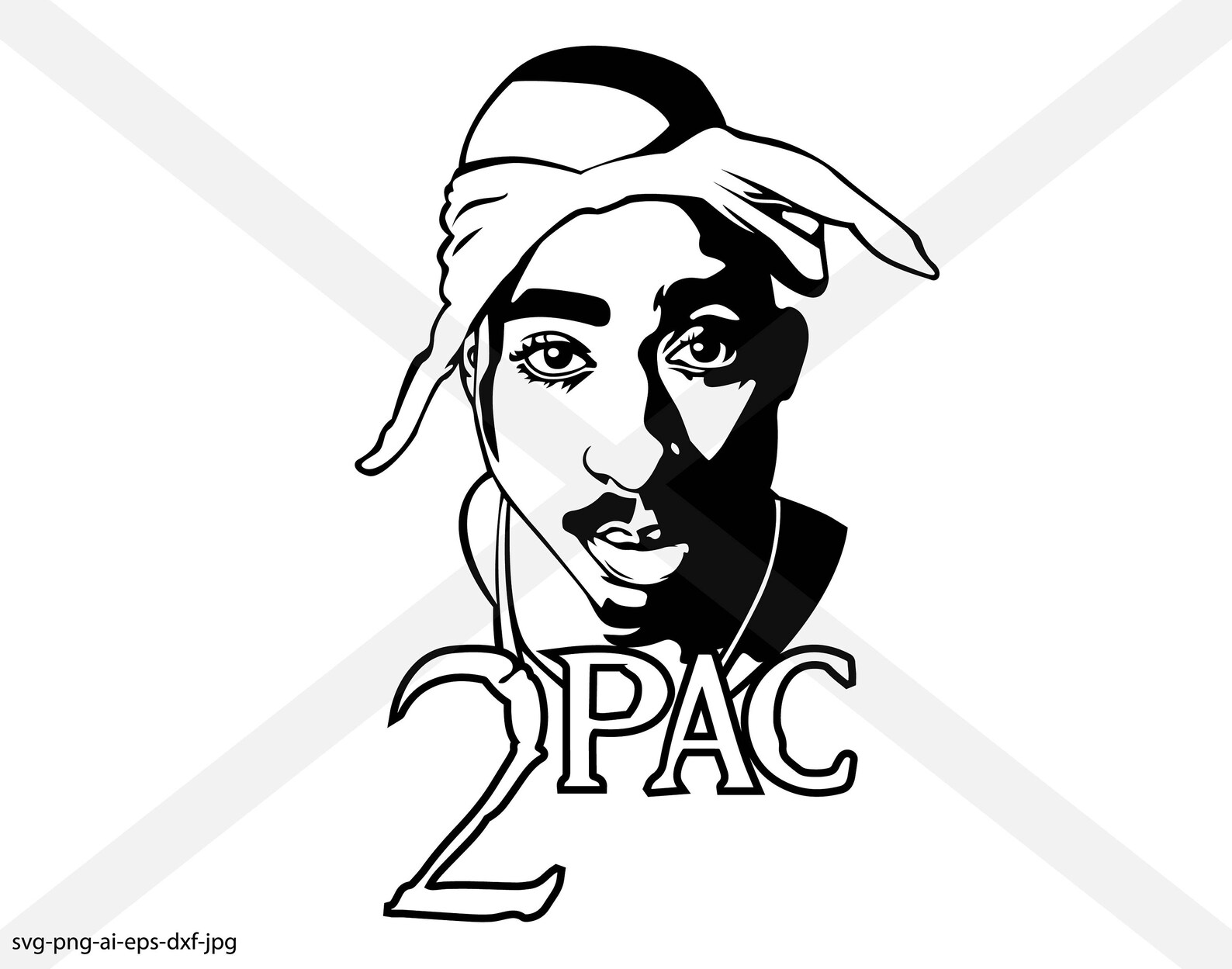 2pac vector INSTANT DOWNLOAD svg-png-eps-dxf-ai-jpg | Etsy